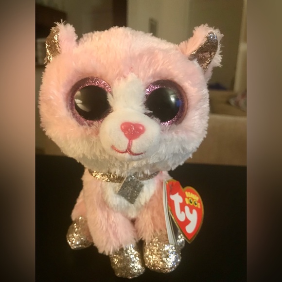 Ty | Toys | Newty Beanie Boo Amaya Pink Glitter Cat Super Cute Plush ...